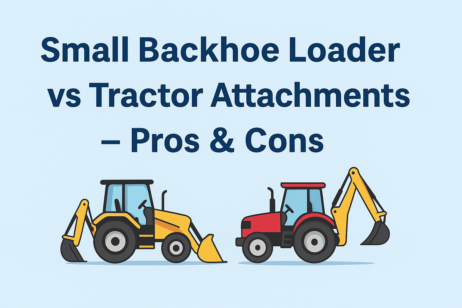 Small Backhoe Loader vs Tractor Attachments – Pros & Cons